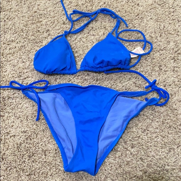 OP | Swim | Bright Blue String Bikini | Poshmark